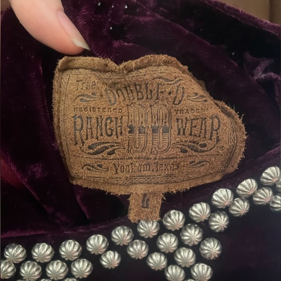 Double D Ranch | Tops | Vintage Double D Ranch Purple Crushed Velvet ...